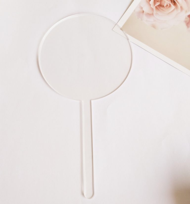 12PCS Round Clear Acrylic Cake Toppers - MeyaLove.com